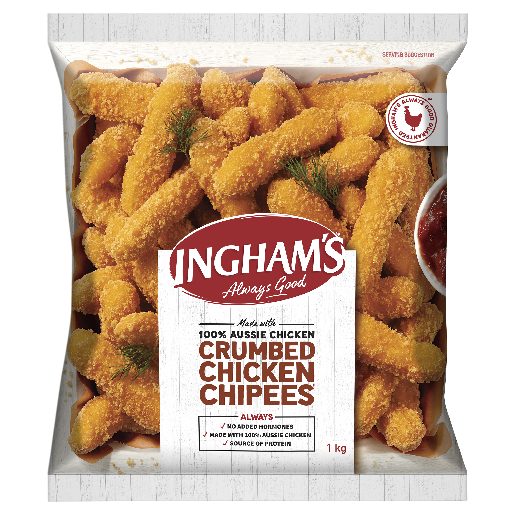 Ingham's Crumbed Chicken Chipees 1kg - Ingham's