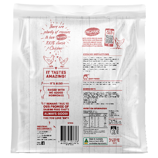 Ingham's Pop' Em Chicken Southern Style 1kg - Ingham’s