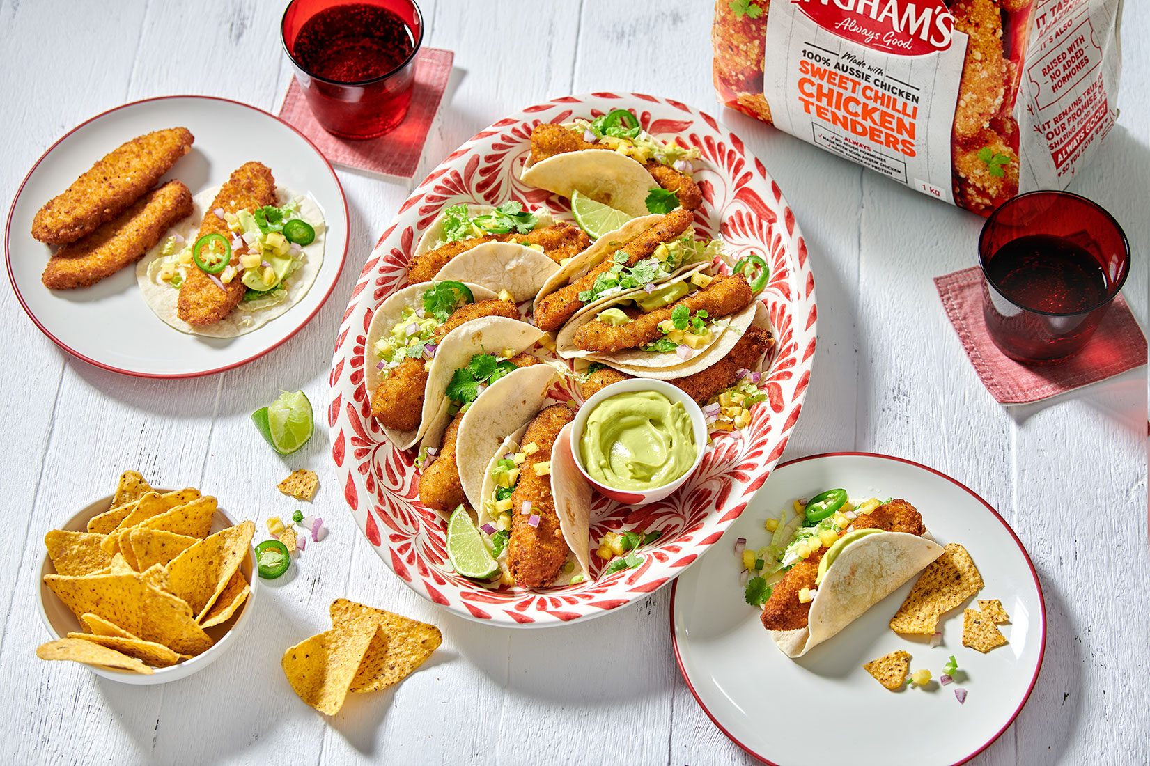 Sweet Chilli Tenders Chicken Tacos - Ingham’s