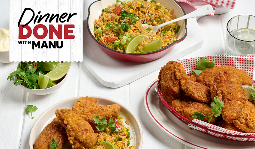 Buffalo Wing Dings with Cajun Rice - Ingham’s