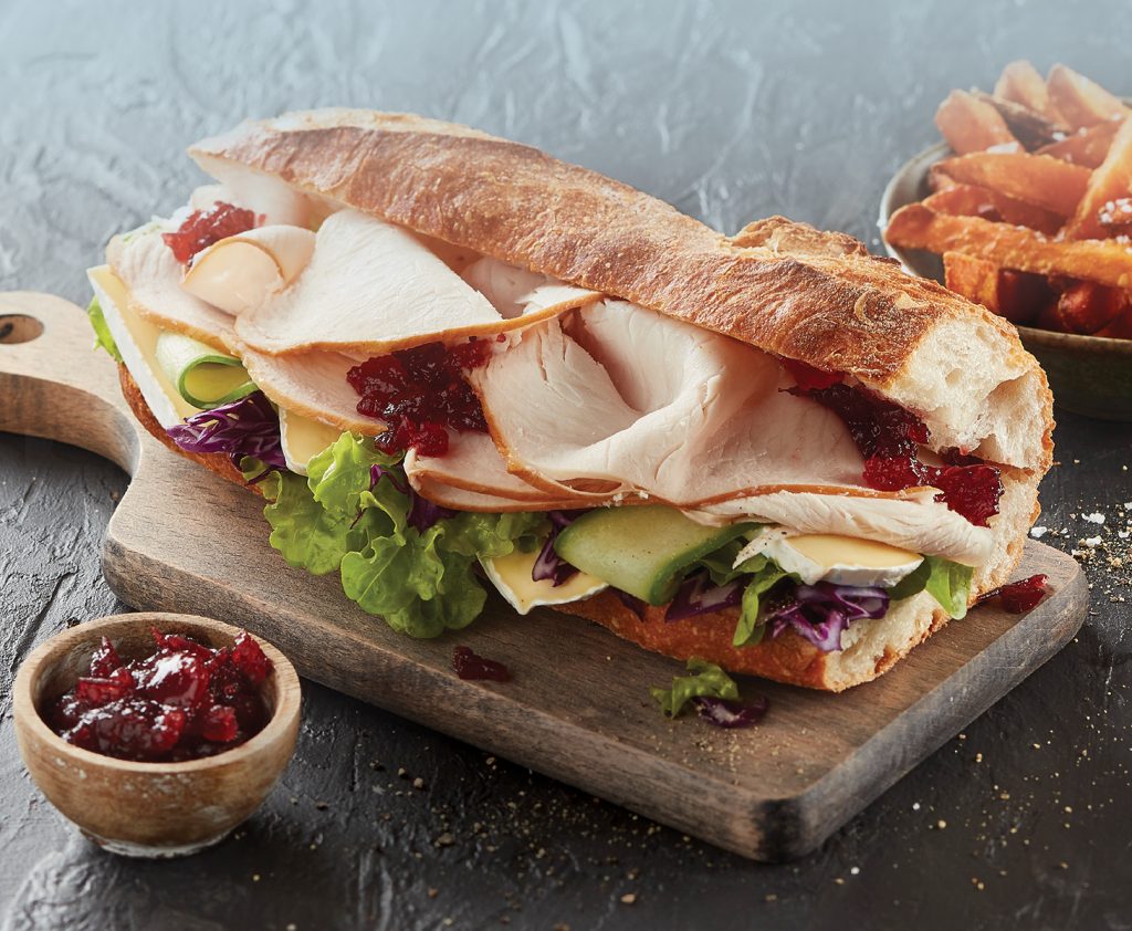 Turkey & Brie Baguette with Cranberry Sauce - Ingham’s